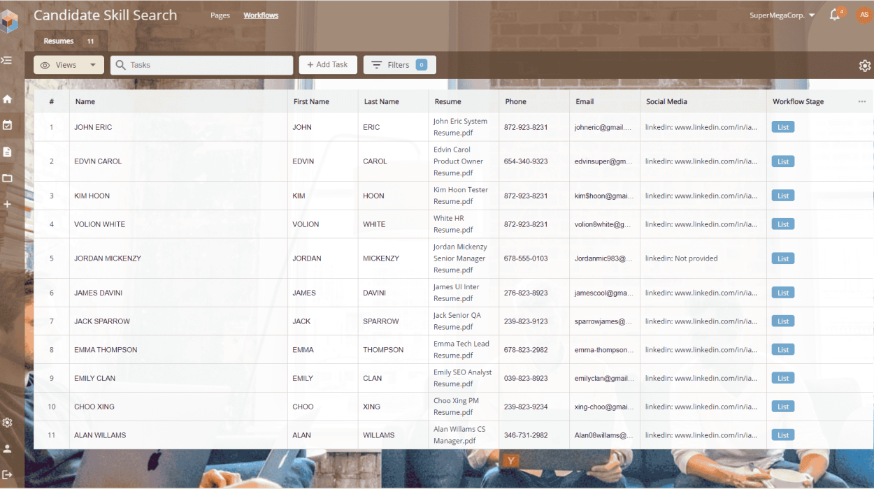 Resume Database – Methodical Production CMS